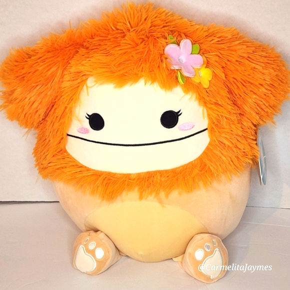 Squishmallows | Toys | Shasta Orange Bigfoot With Flowers Original ...